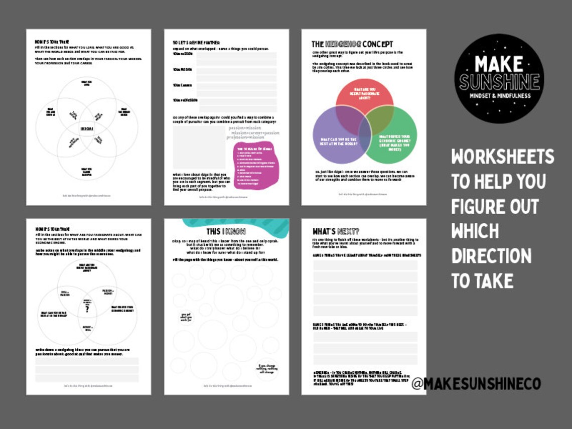 Printable SELF DISCOVERY Worksheets to Learn More About Yourself ...