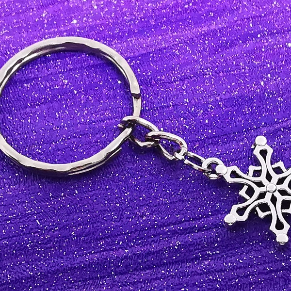 Snowflake Keychain - Etsy