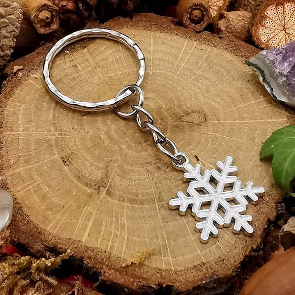 Snowflake Keychain - Etsy