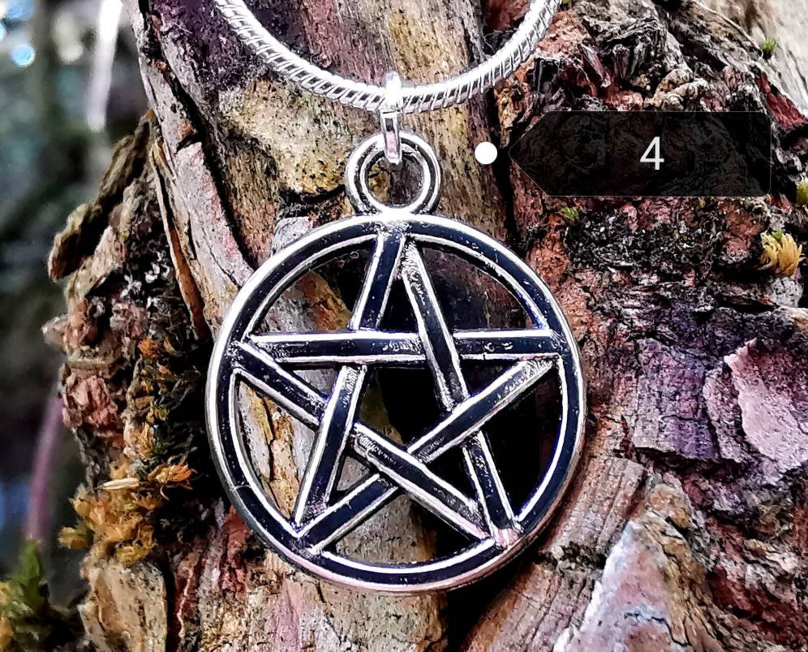 Pentagram Protection Charm Necklace Silver Pentacle Amulet - Etsy UK