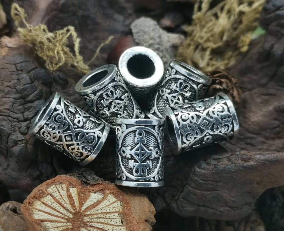 Love Compass Bead, Viking Rune Beads, Runic Alphabet, Beard Rings ...
