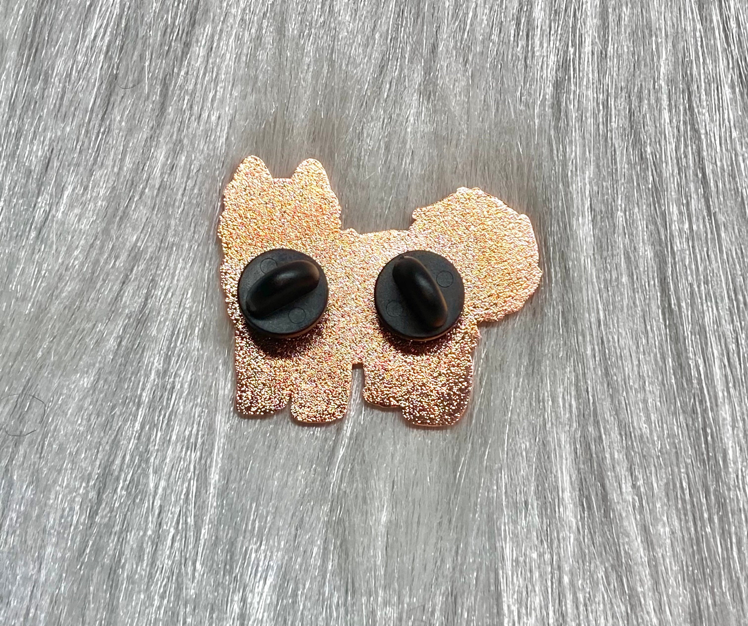 Samoyed Dog Enamel Pin Rose Gold Fluffy Chibi Animal Puppy | Etsy