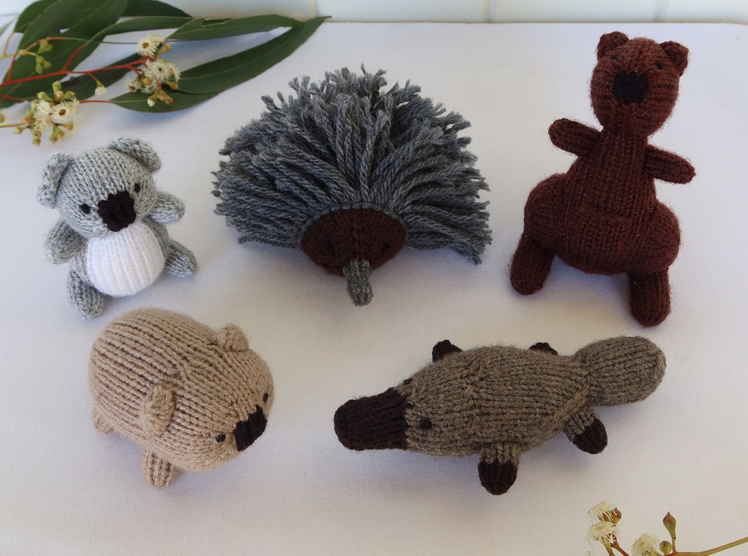 Australian Animals Hand Knitted | Mini Knitted Toys | Koala, Kangaroo ...