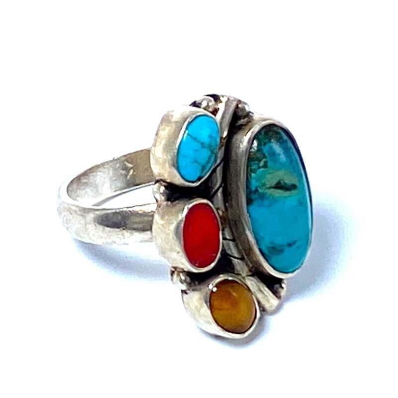 Multi Colored Stone Rings - Etsy