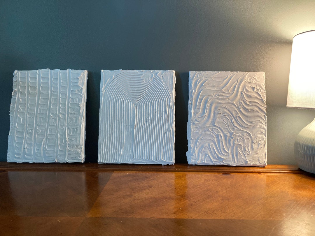 Textured Art-set of 3 - Etsy