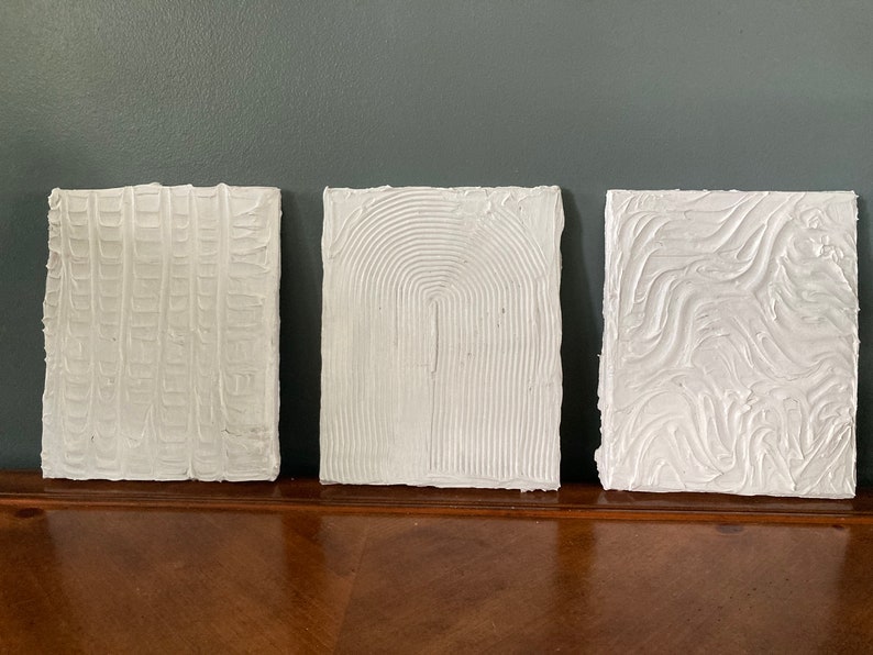 Textured Art-set of 3 - Etsy