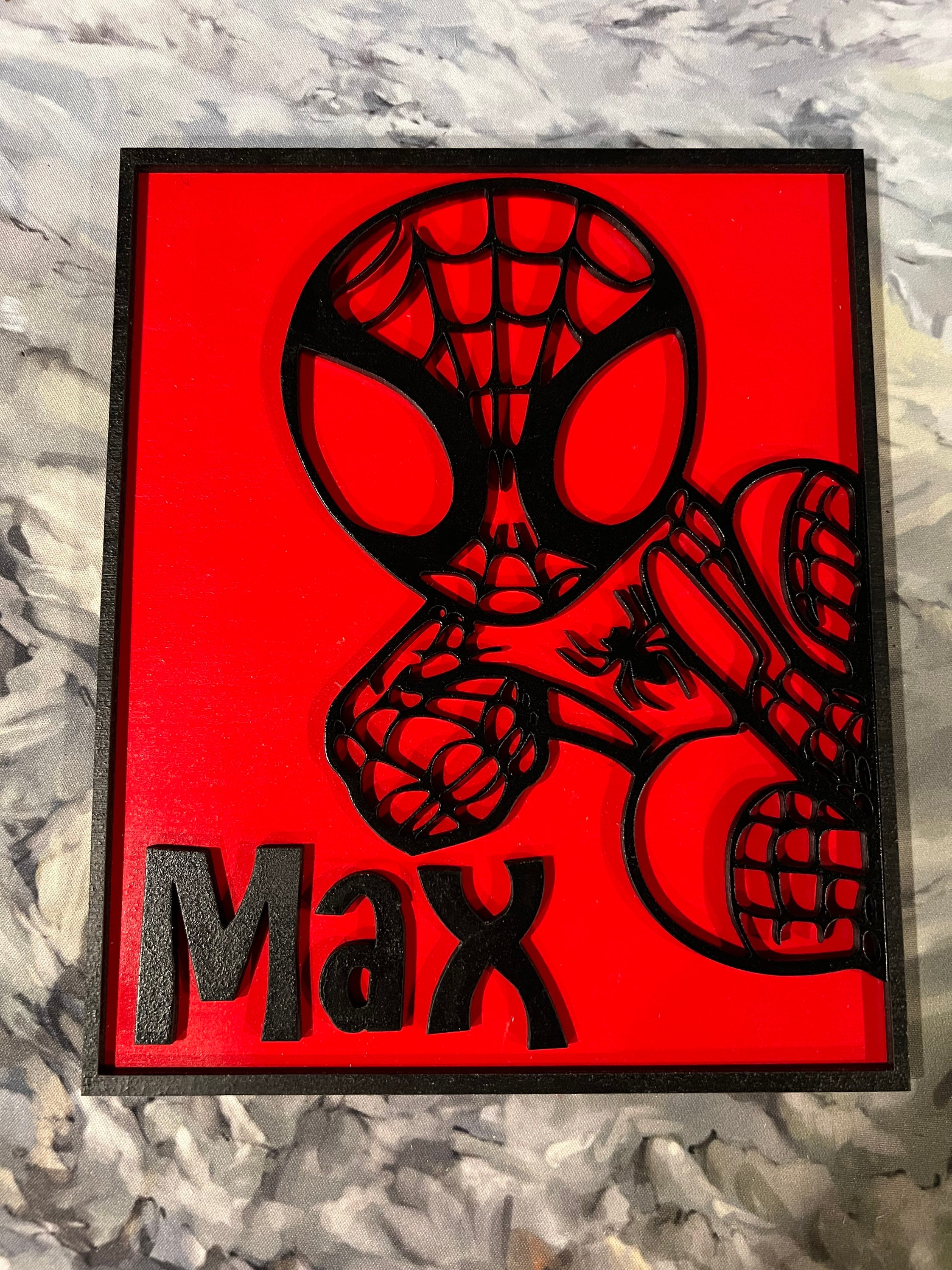 Spider-man Wall Decor Layered Customizable Kids Room - Etsy