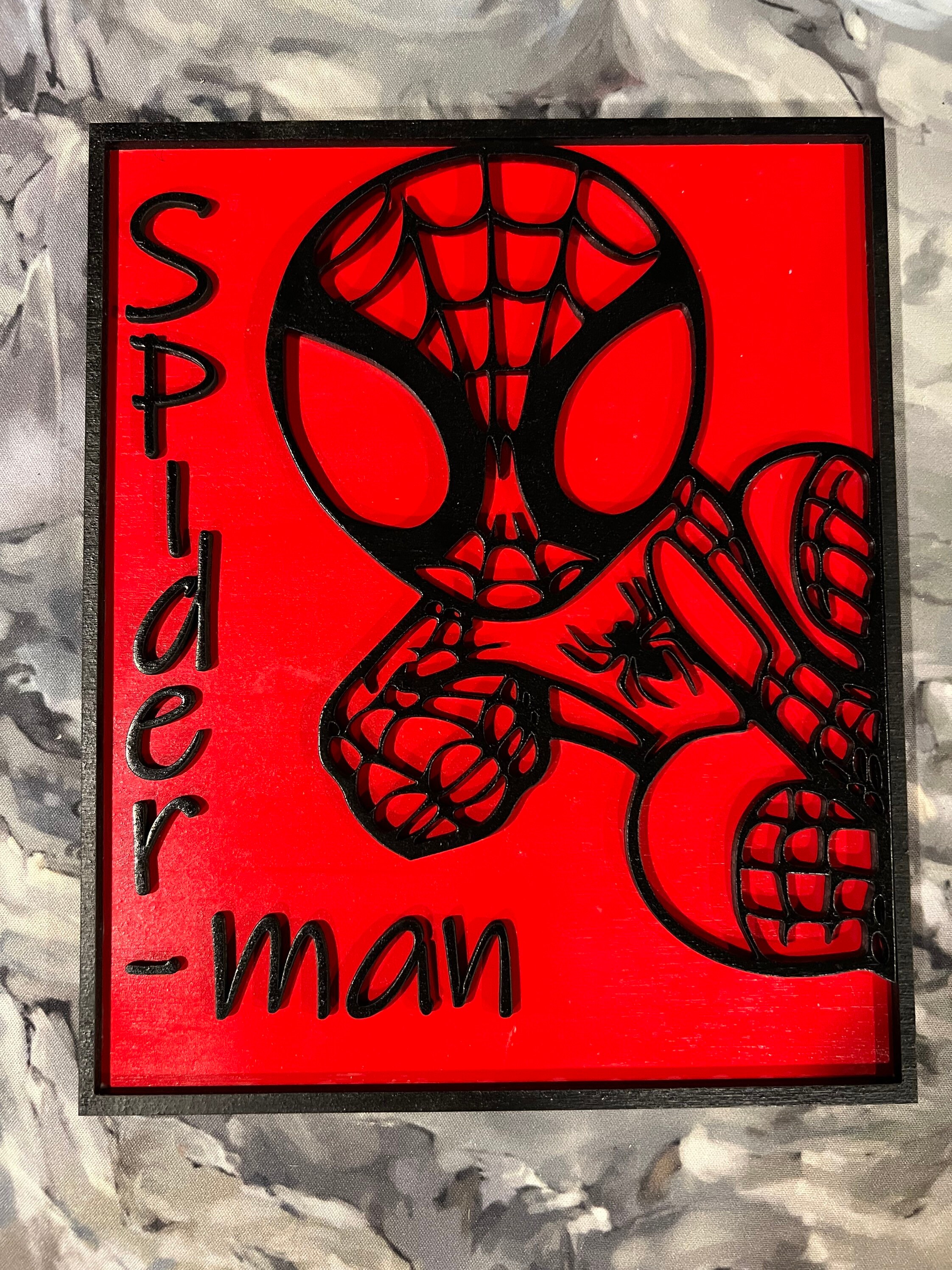 Spider-man Wall Decor Layered Customizable Kids Room - Etsy