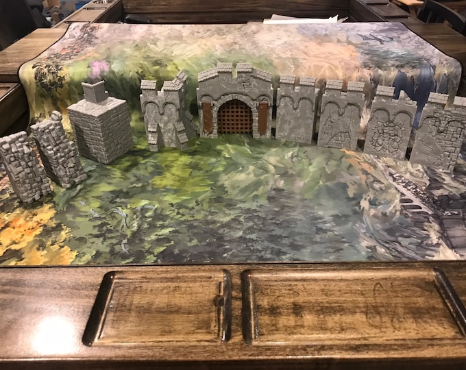 City of Tarok 1 City Gate and 8 Walls 28mm Terrain Scenery - Etsy