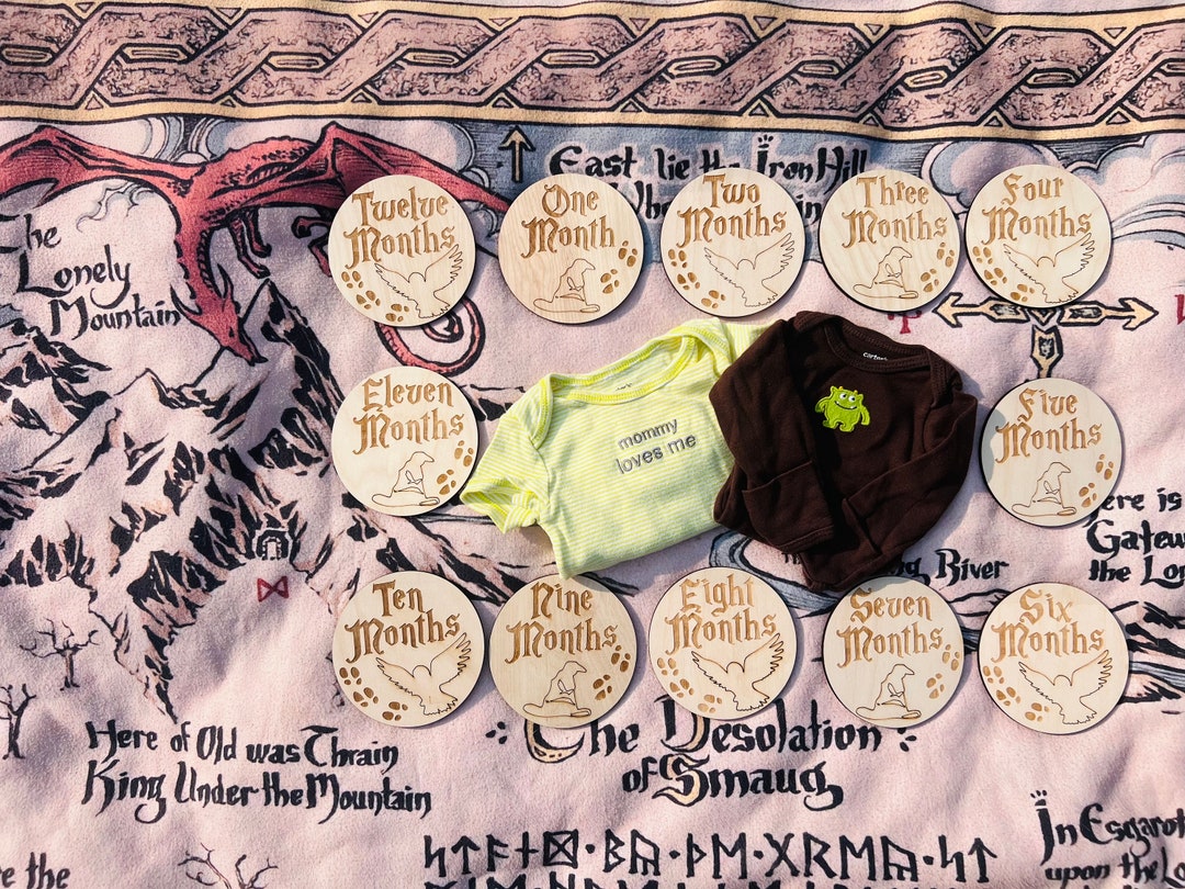 Wizard Themed, Baby Monthly Milestone Markers - Etsy
