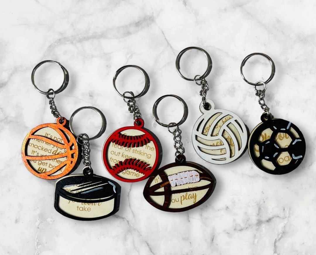 Motivational Sports Key Chains, 6 Options - Etsy