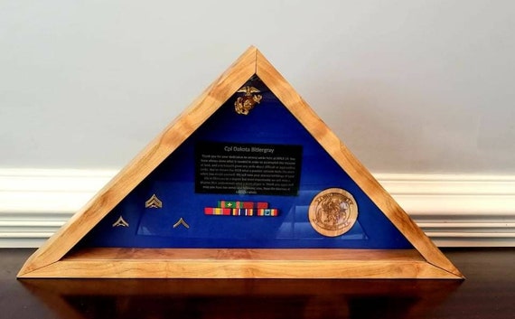 Memorial flag case/shadow box for U.S. Marine Corps U.S. | Etsy