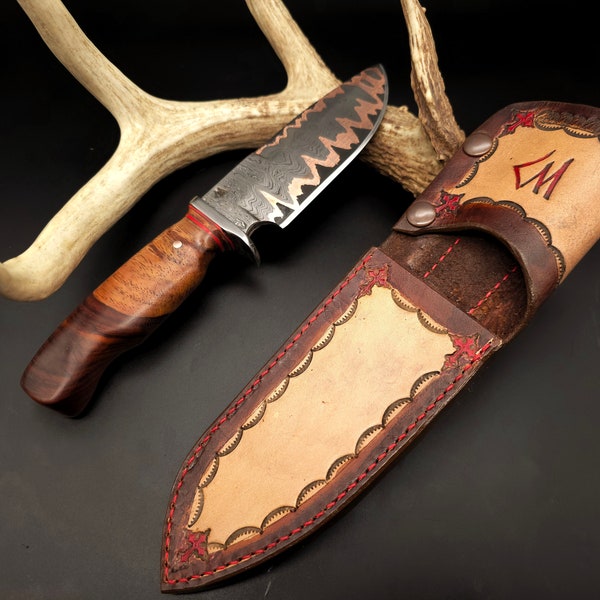 Damascus Knive - Etsy