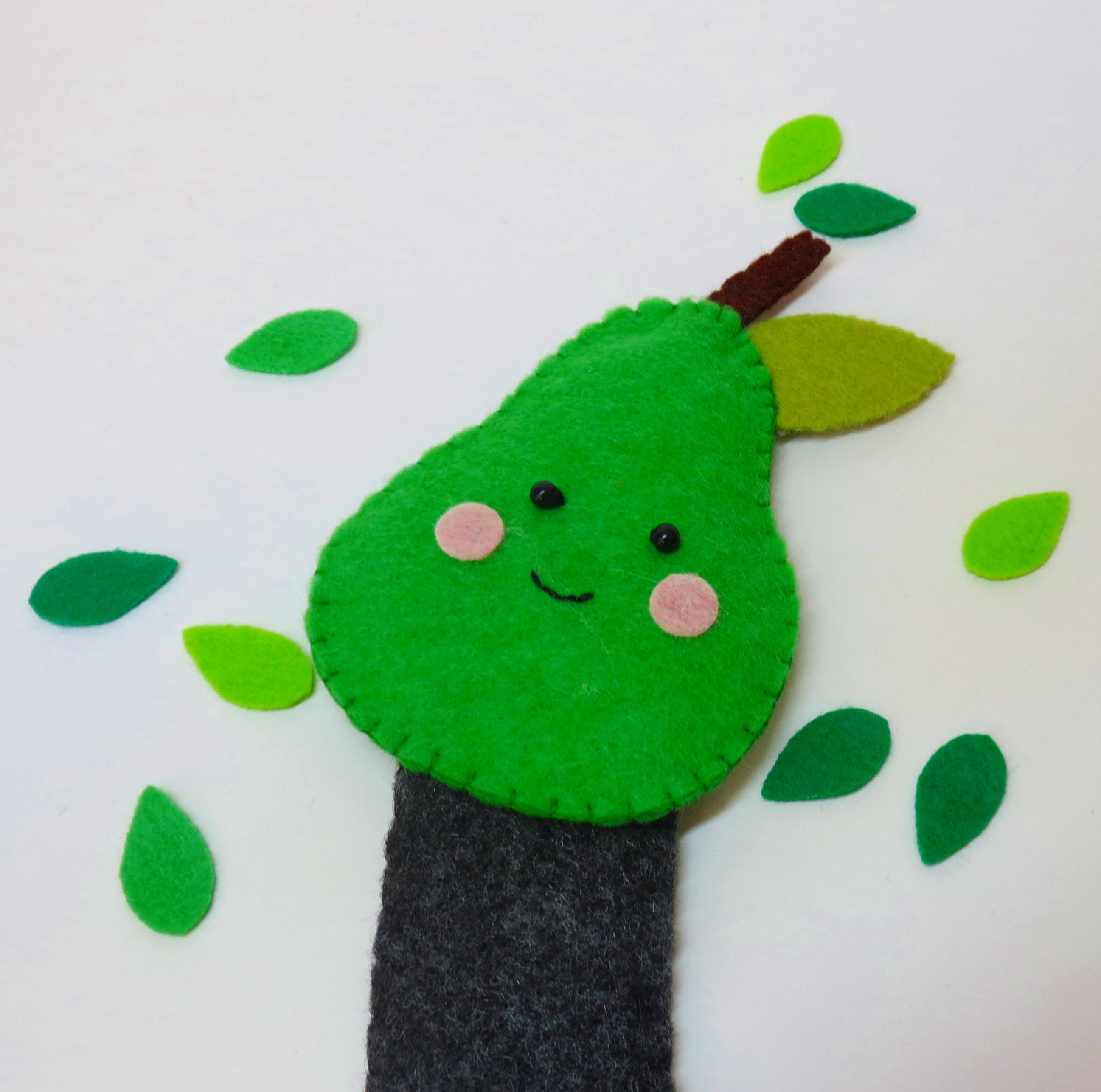 Kawaii Fruits Bookmarks, Felt Bookmarks, Little Readers, Apple Bookmark ...