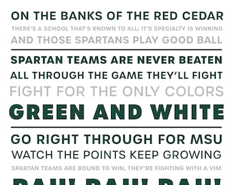 Michigan State University Fight Song - Etsy