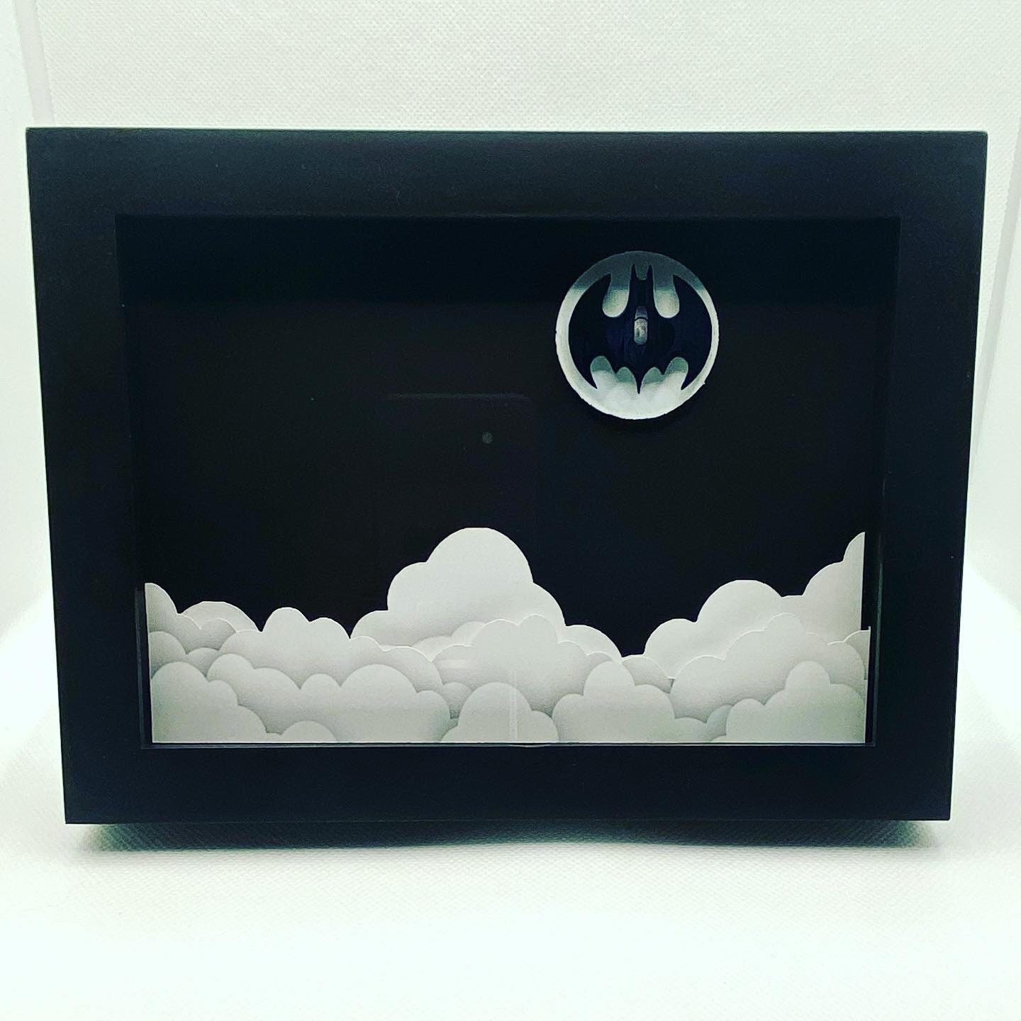 Batman 1989 Batwing Moon Shadow Box 5x7 Shadow Box Design - Etsy UK