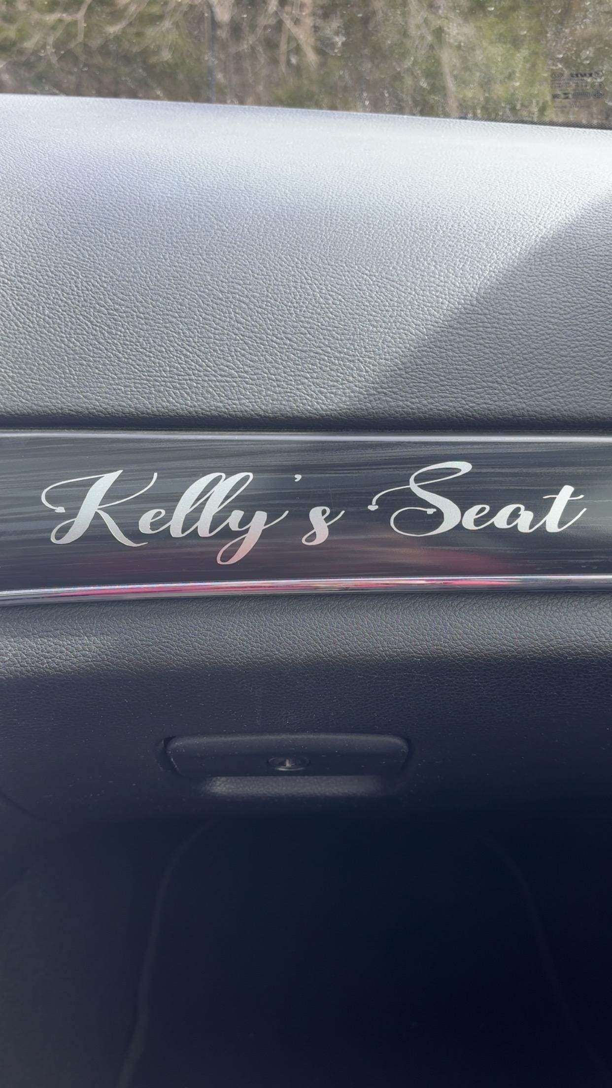 Custom Vinyl Car Decal Seat Name for Wife/girlfriend - Etsy
