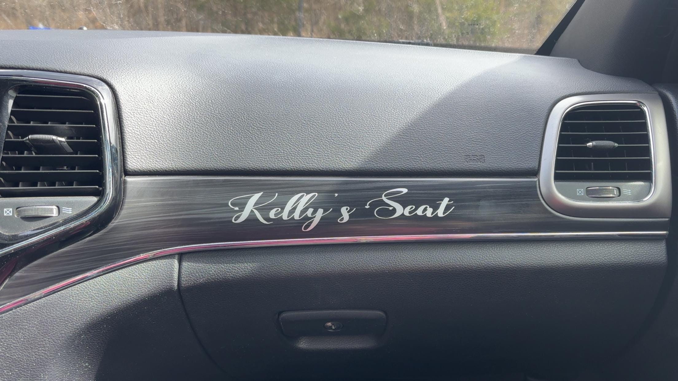 Custom Vinyl Car Decal Seat Name for Wife/girlfriend - Etsy