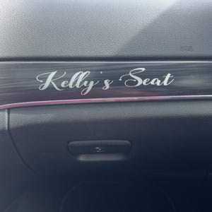 Custom Vinyl Car Decal Seat Name for Wife/girlfriend - Etsy