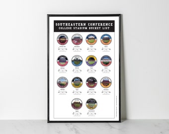 Football Stadium Bucket List - Etsy