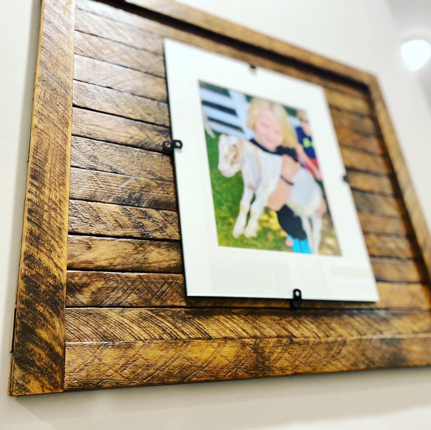 Rustic Tobacco Lath Picture Frame - Etsy