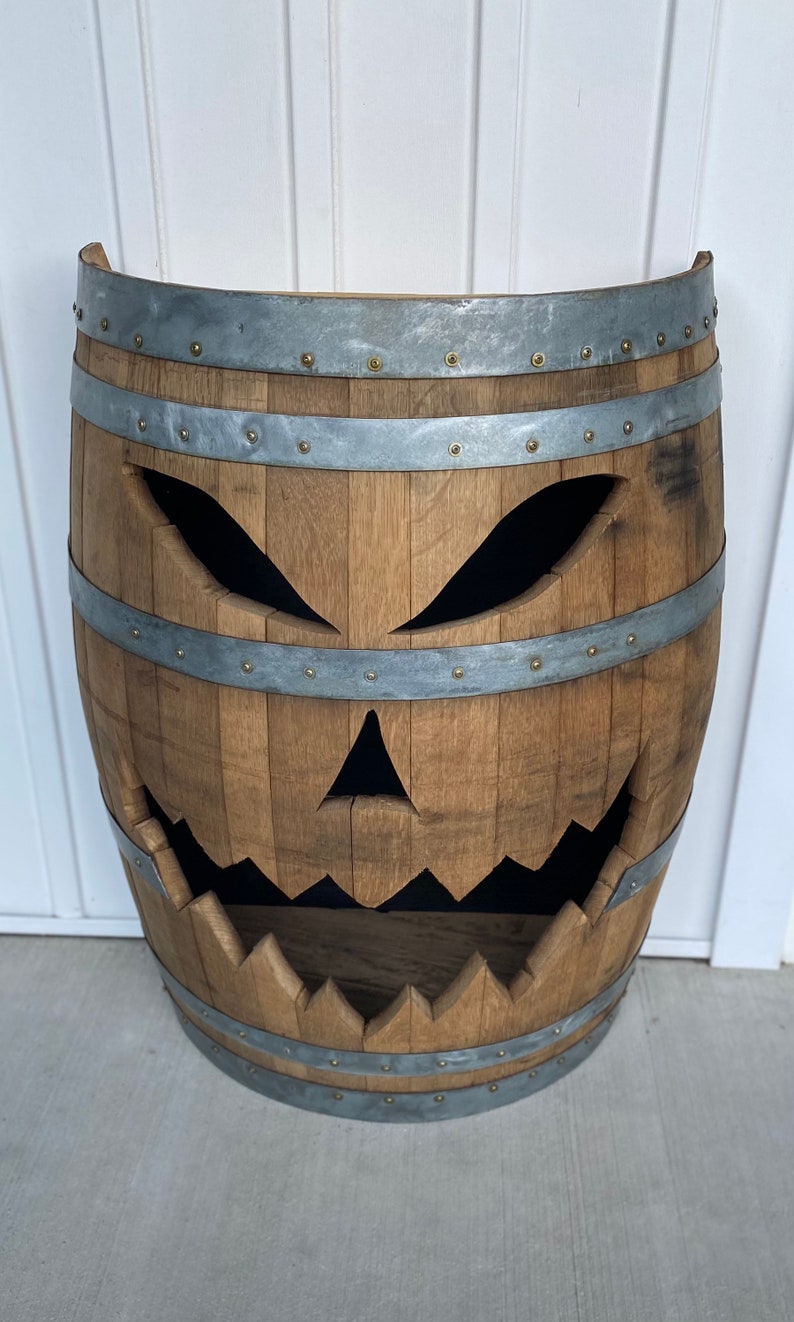 Whiskey, Wine Barrel Jack O'lantern - Etsy