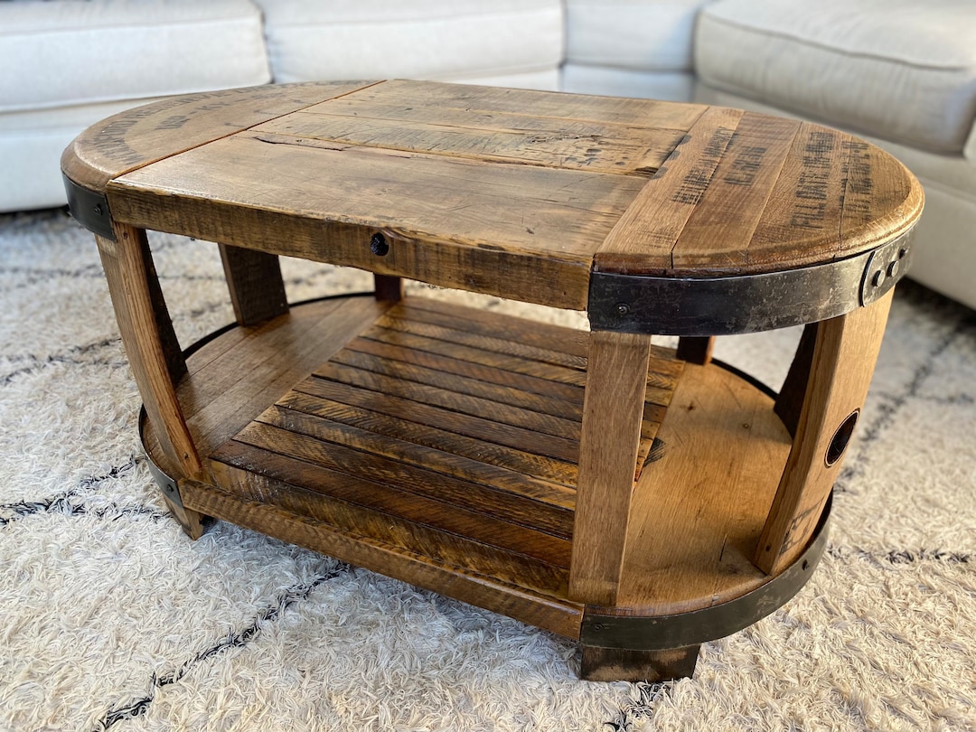 Whiskey Barrel Coffee Table - Etsy