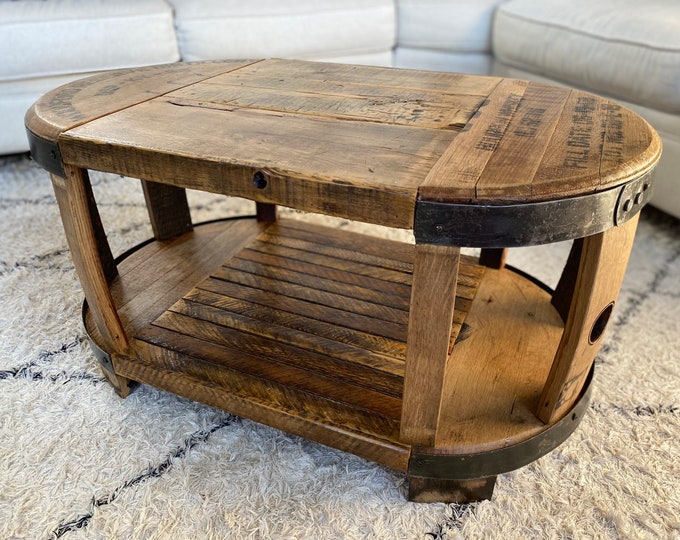 Whiskey Barrel Coffee Table - Etsy