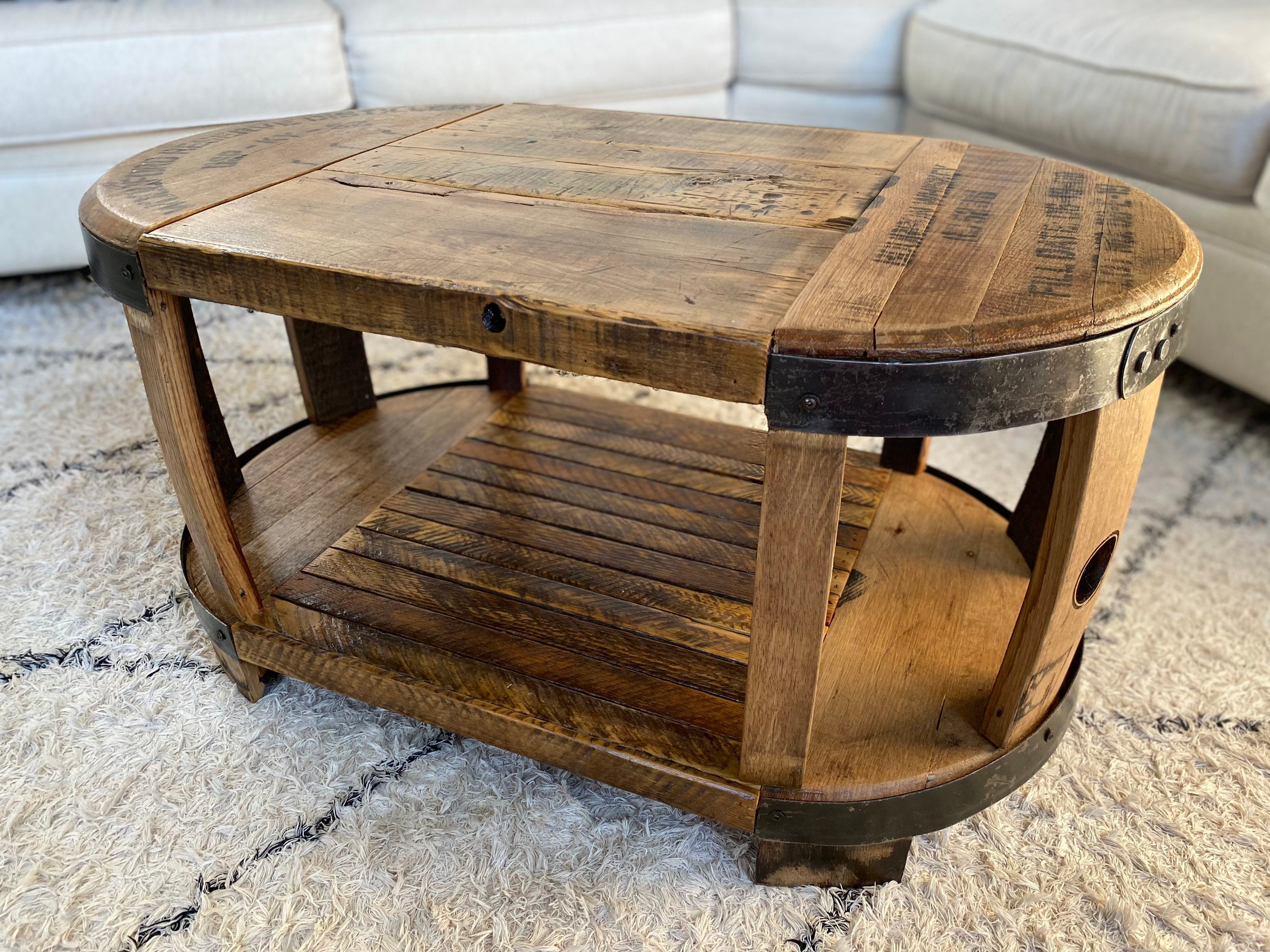 Whiskey Barrel Coffee Table - Etsy