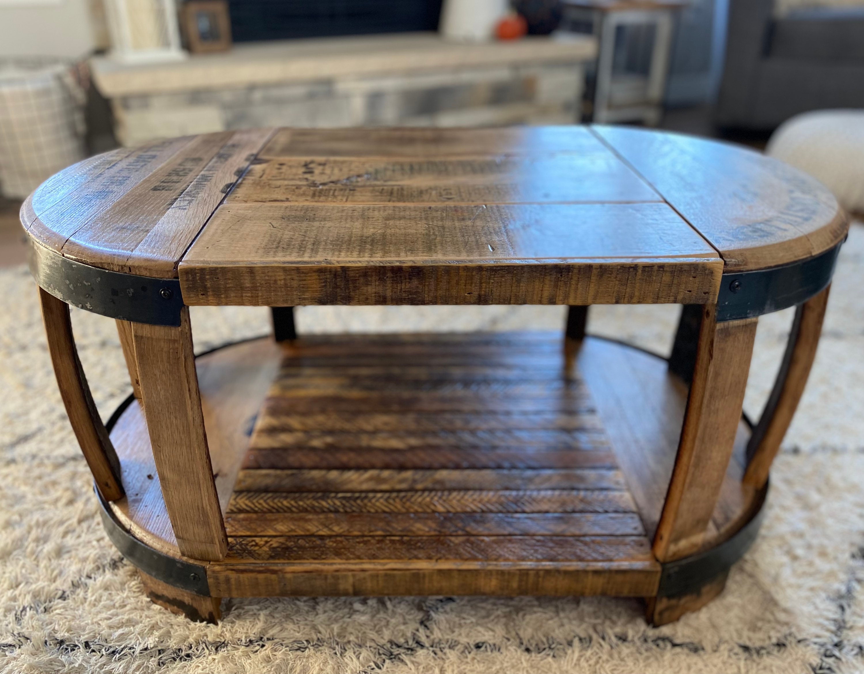 Whiskey Barrel Coffee Table - Etsy