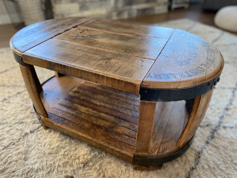 Whiskey Barrel Coffee Table - Etsy