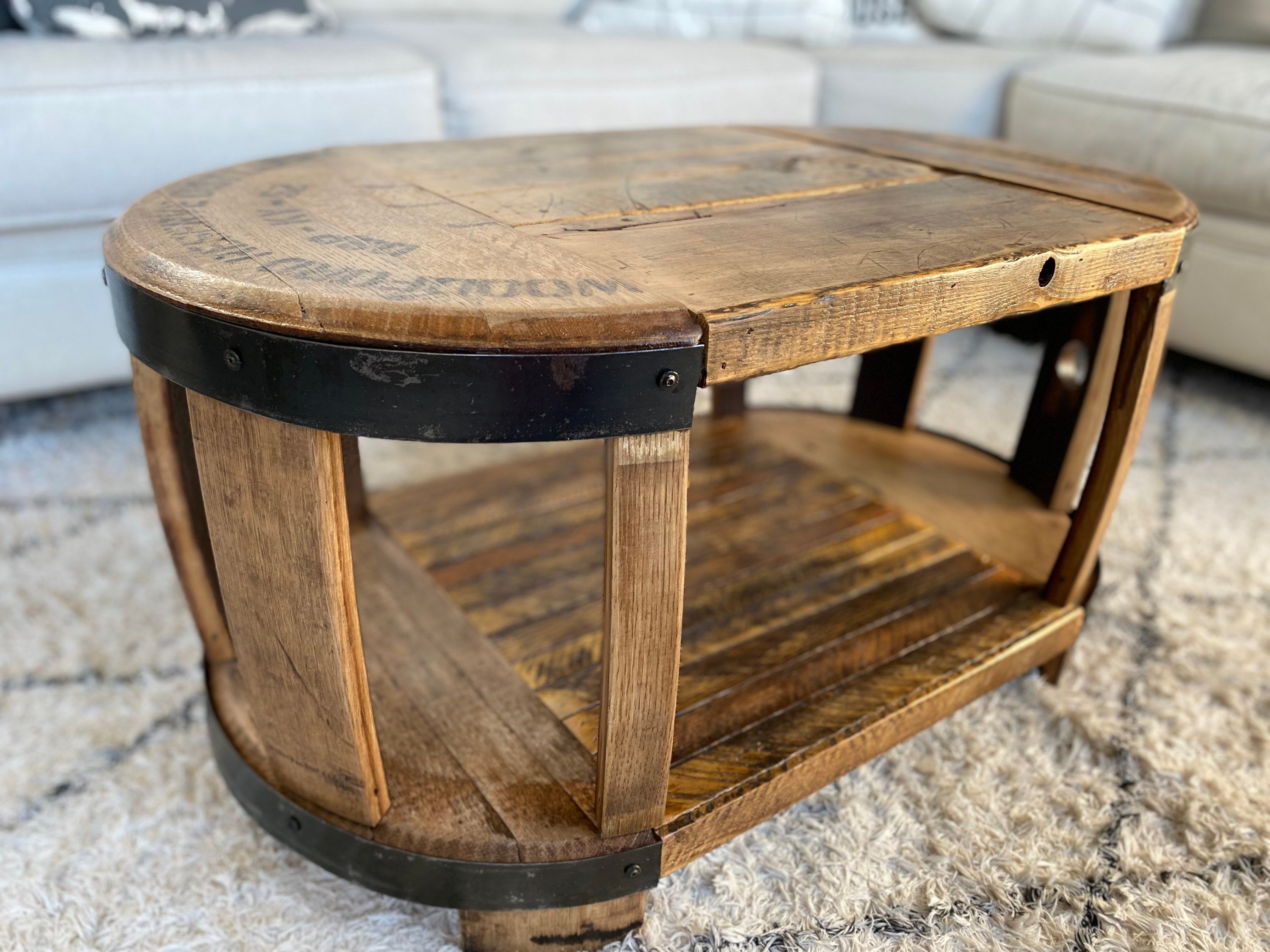 Whiskey Barrel Coffee Table - Etsy