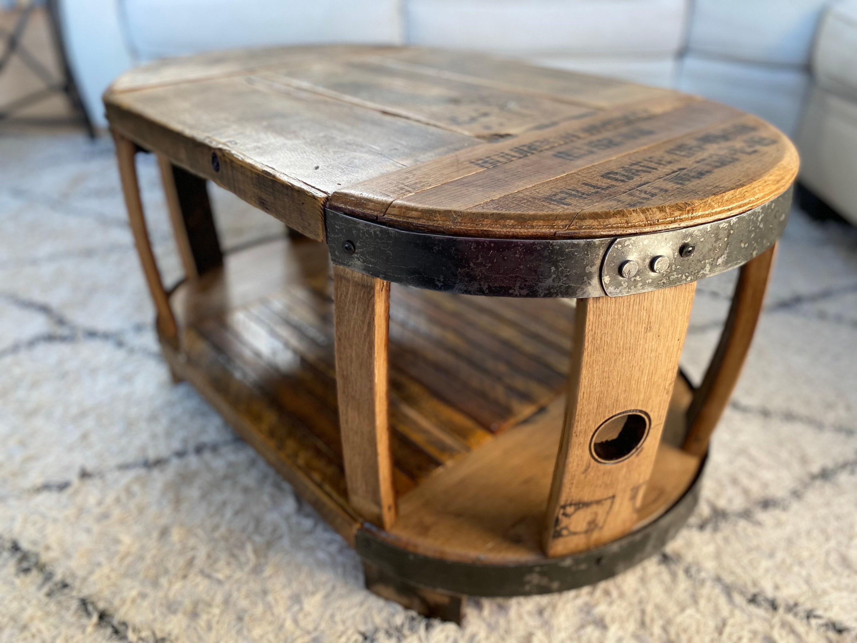Whiskey Barrel Coffee Table - Etsy