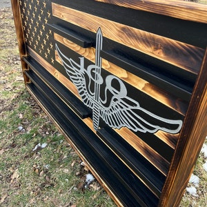 160th SOAR Nightstalker Wood Carved American Flag Coin Shelf - Etsy
