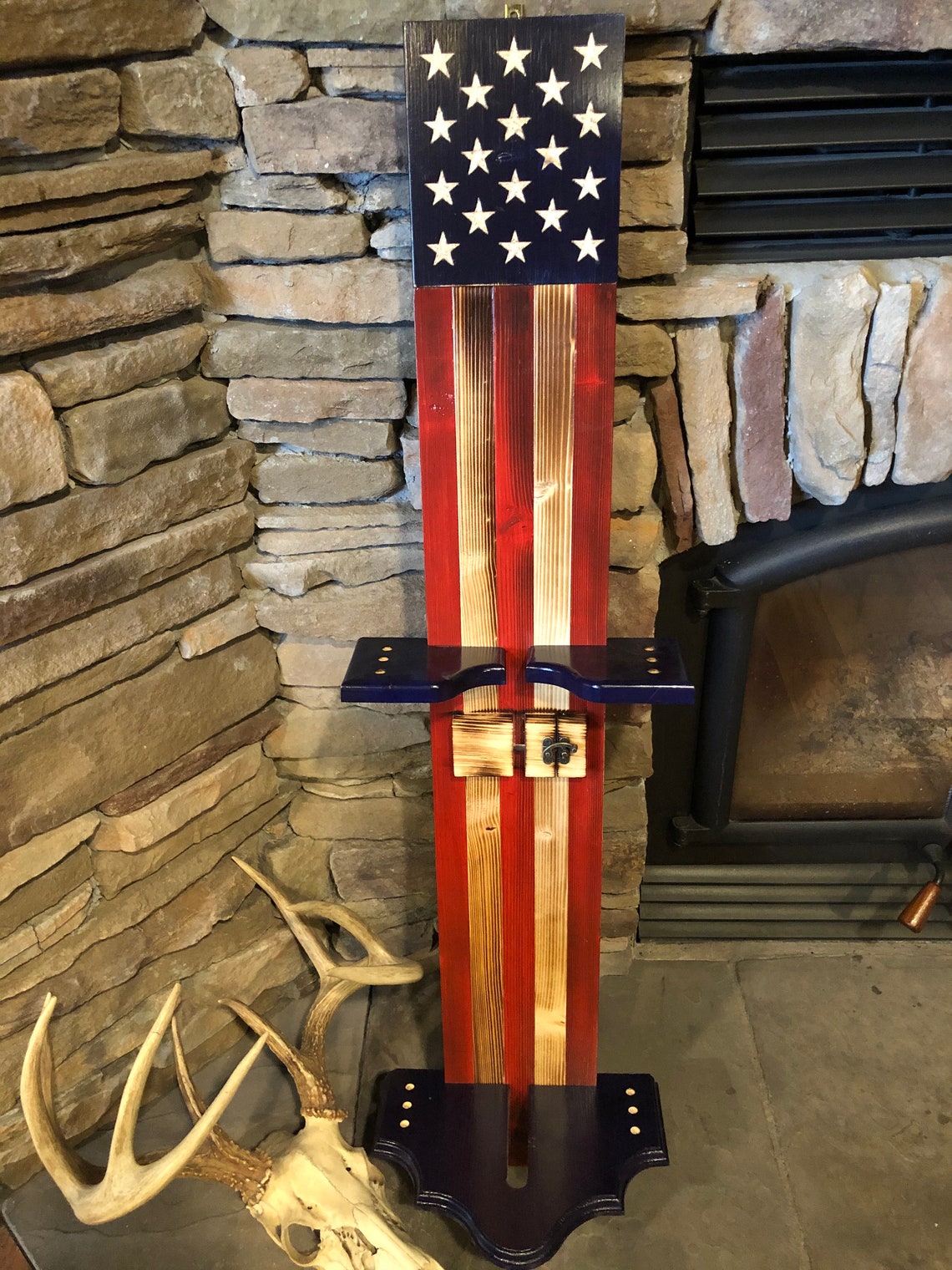 Old Glory Carved Compound Bow Rack for the Patriotic Archer - Etsy