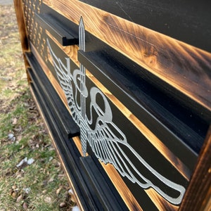 160th SOAR Nightstalker Wood Carved American Flag Coin Shelf - Etsy