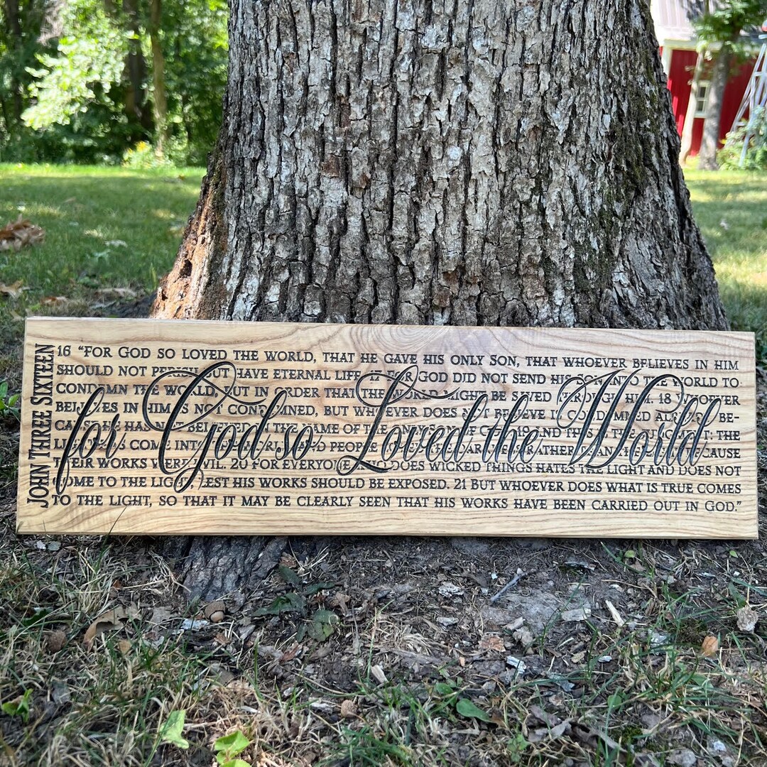 Carved Bible Verse Signs - Etsy