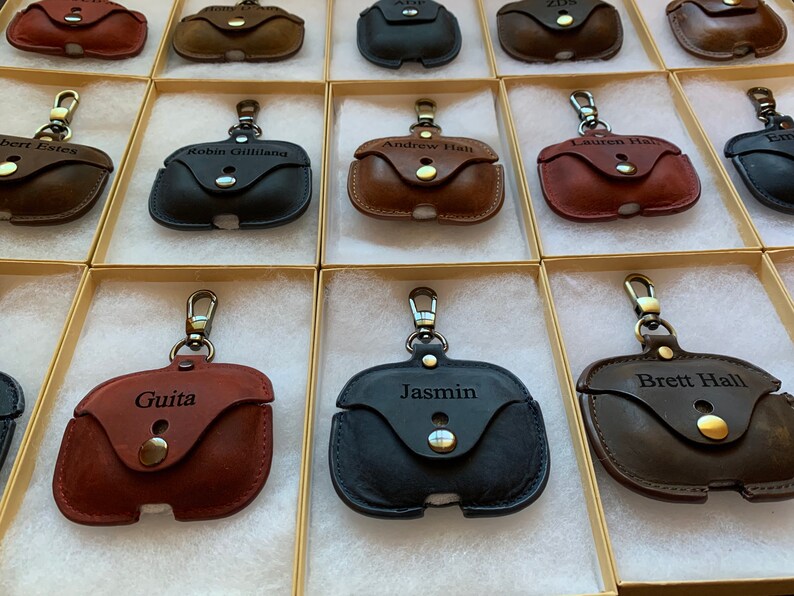 Personalized Christmas Airpods Case Custom Leather Airpods Pro - Etsy