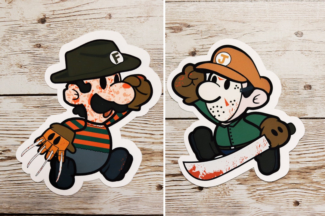 Freddy Vs Jason Super Mario Stickers - Etsy