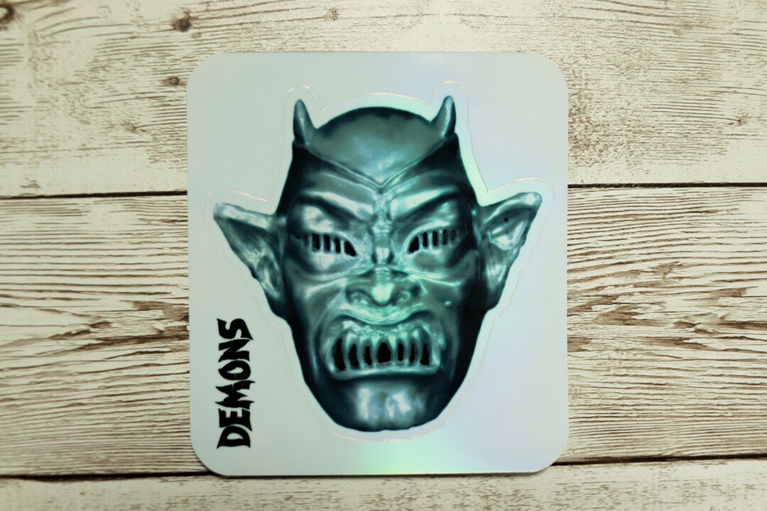 Demons Holographic Vinyl Laminated Sticker - Etsy