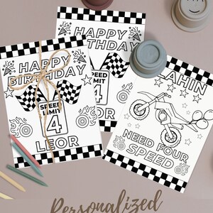 Personalized Dirk Bike Need Four Speed Birthday Coloring Page Need Four ...