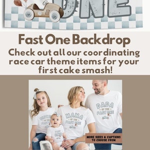 Fast One Backdrop Banner Blue Fast One Birthday Back Drop Racing Car ...