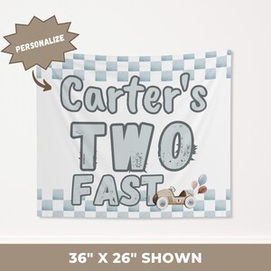 Fast One Backdrop Banner Blue Fast One Birthday Back Drop Racing Car ...