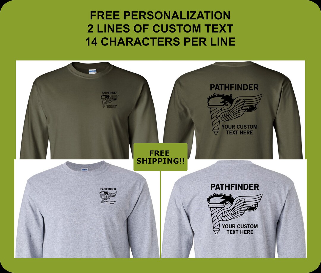 Army Pathfinder Shirt, LONG Sleeve, Pathfinder T-shirt, Veteran Shirt ...