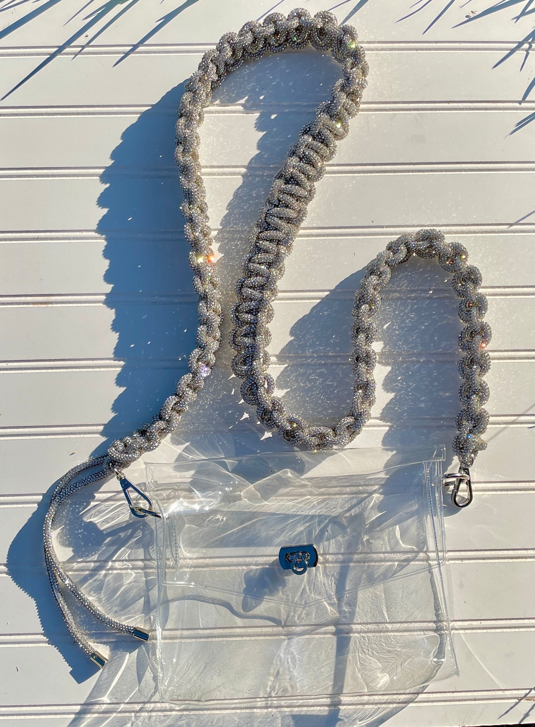 Rhinestone Purse Crystal Purse Silver Purse Bing Purse Crossbody Purse ...