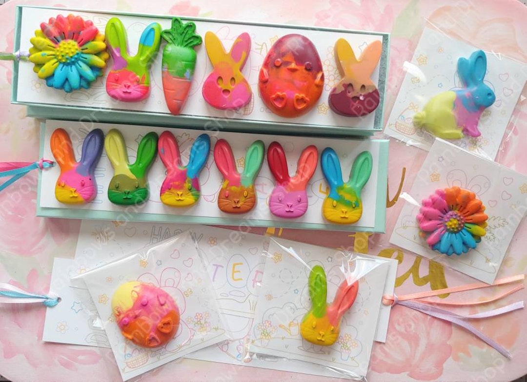 Easter Party Favors | Easter Bunny Crayon Gifts | Spring Coloring Kits ...