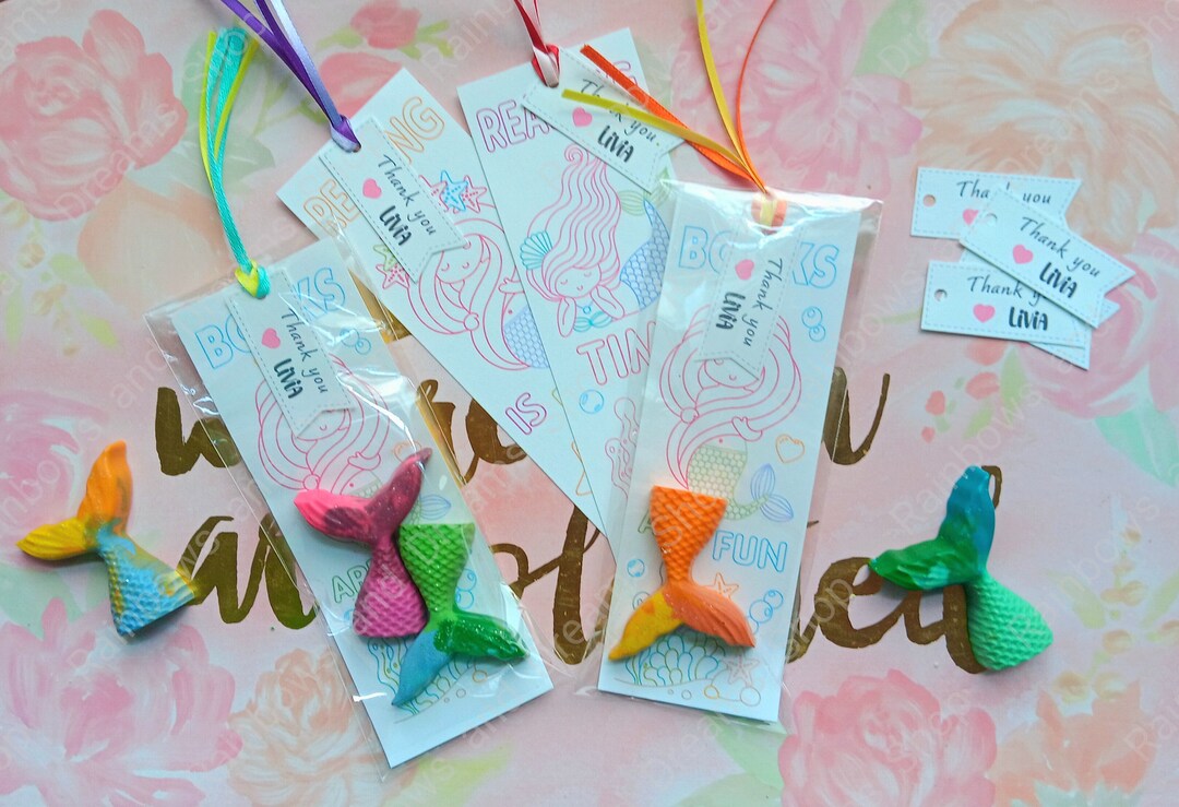 Mermaid Bookmark Party Favors | Mermaid Toddler Birthday Party ...