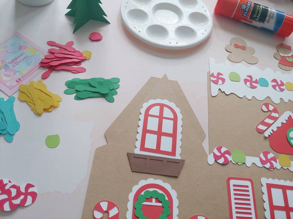 PDF Gingerbread House Print & Cut Digital File I DIY Christmas | Etsy
