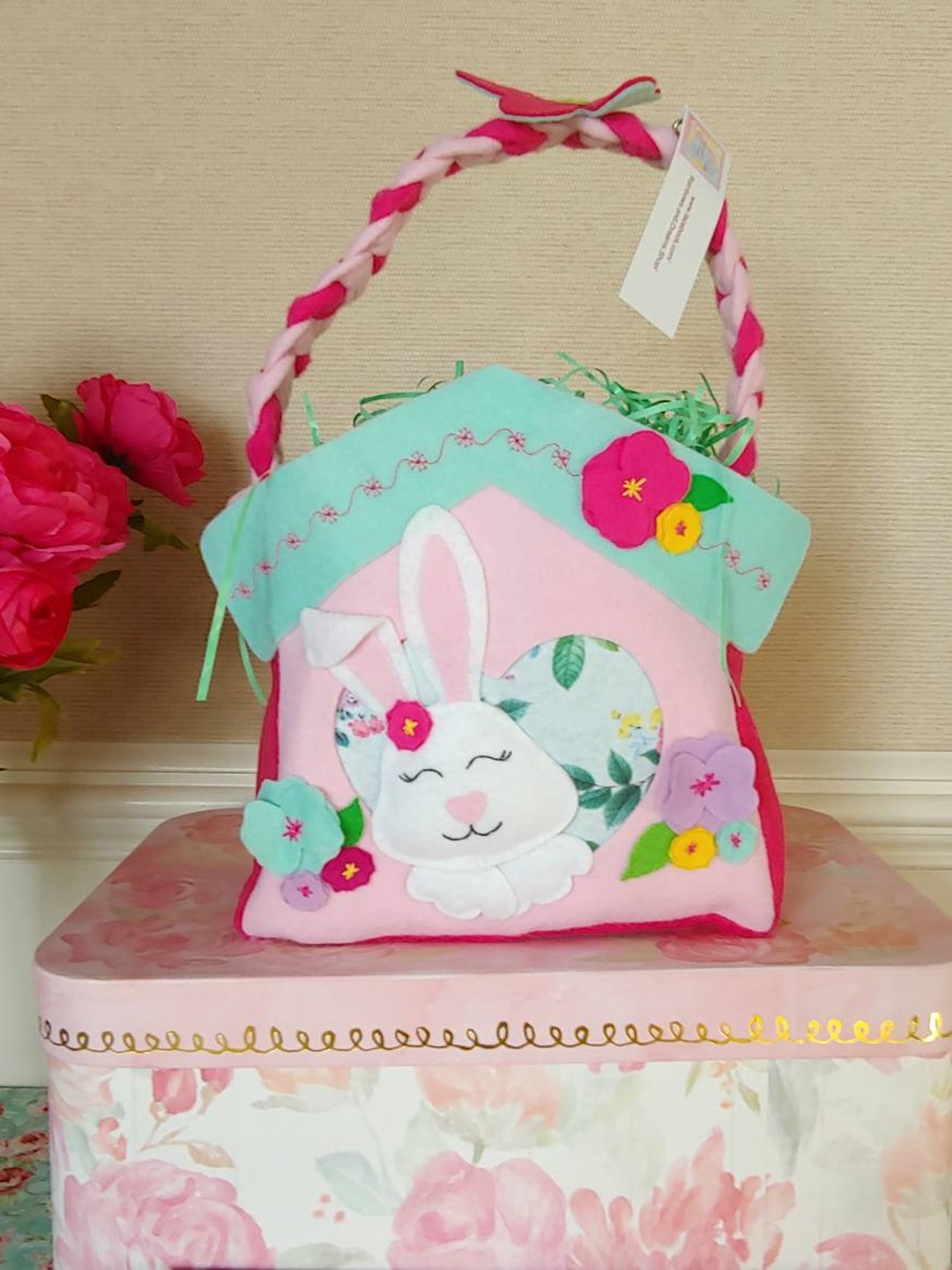 Bunny Easter Basket With Coloring Page| Easter Basket | Kids Easter ...