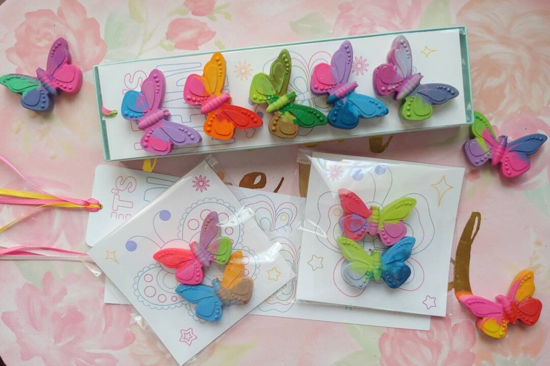Butterfly Crayons Party Favors: Kids Birthday Gift - Etsy